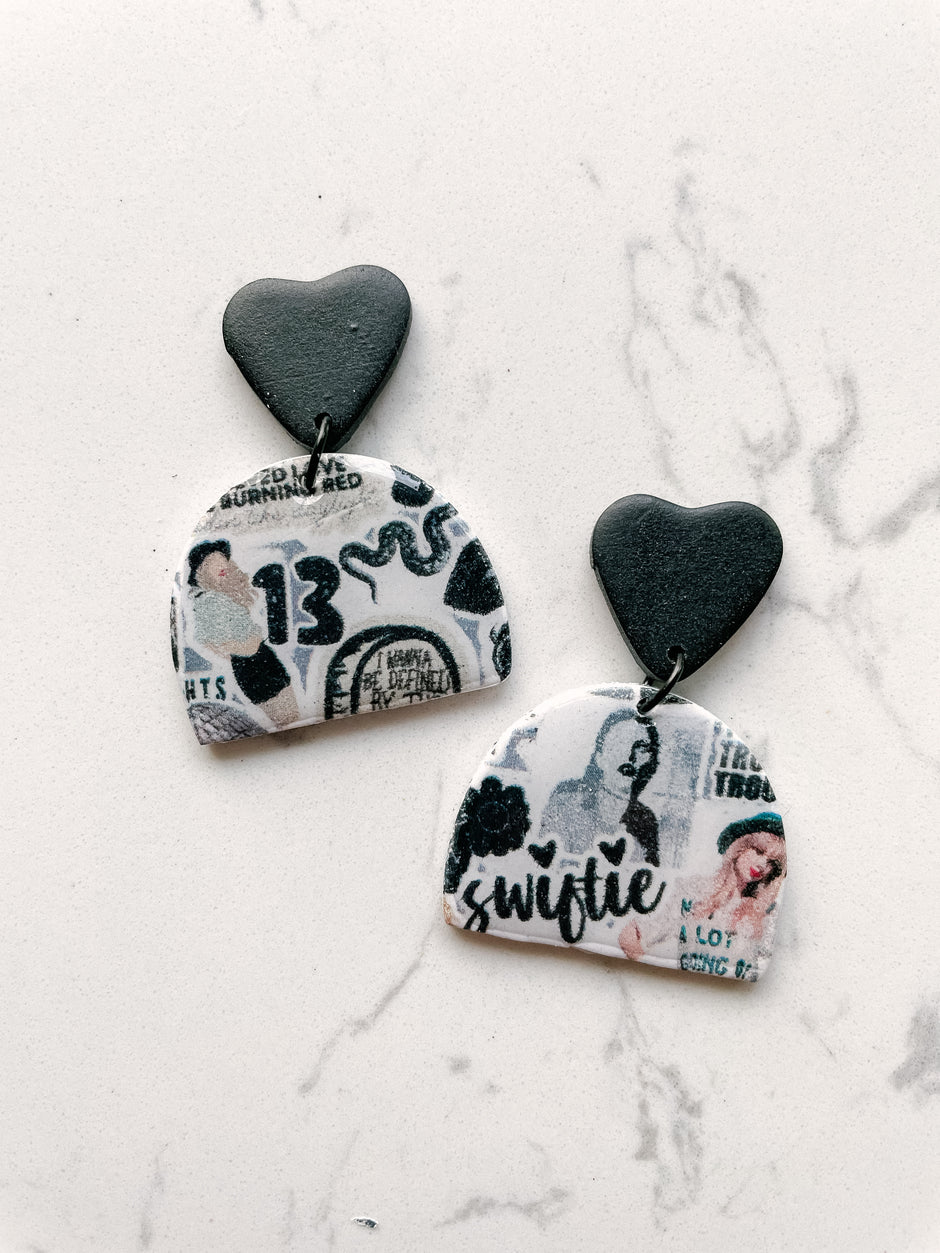 Taylor Swift Clay Earrings – Made by Sarah Emily | Polymer Clay Cutters ...